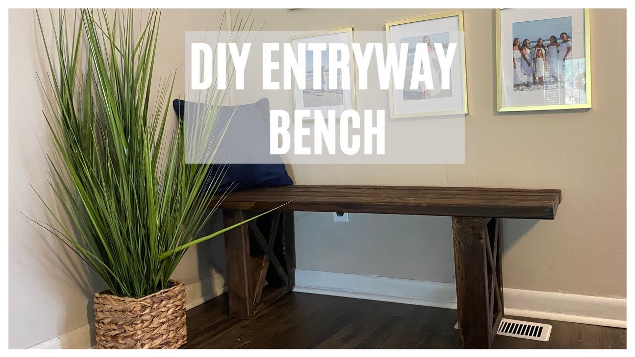 DIY Entryway Bench | Easy Build on a BUDGET - YouTube