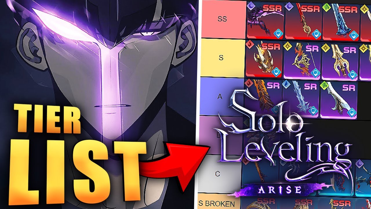Solo Leveling Arise WEAPON TIER LIST!! (best R, SR & SSR Sung & Hunter ...