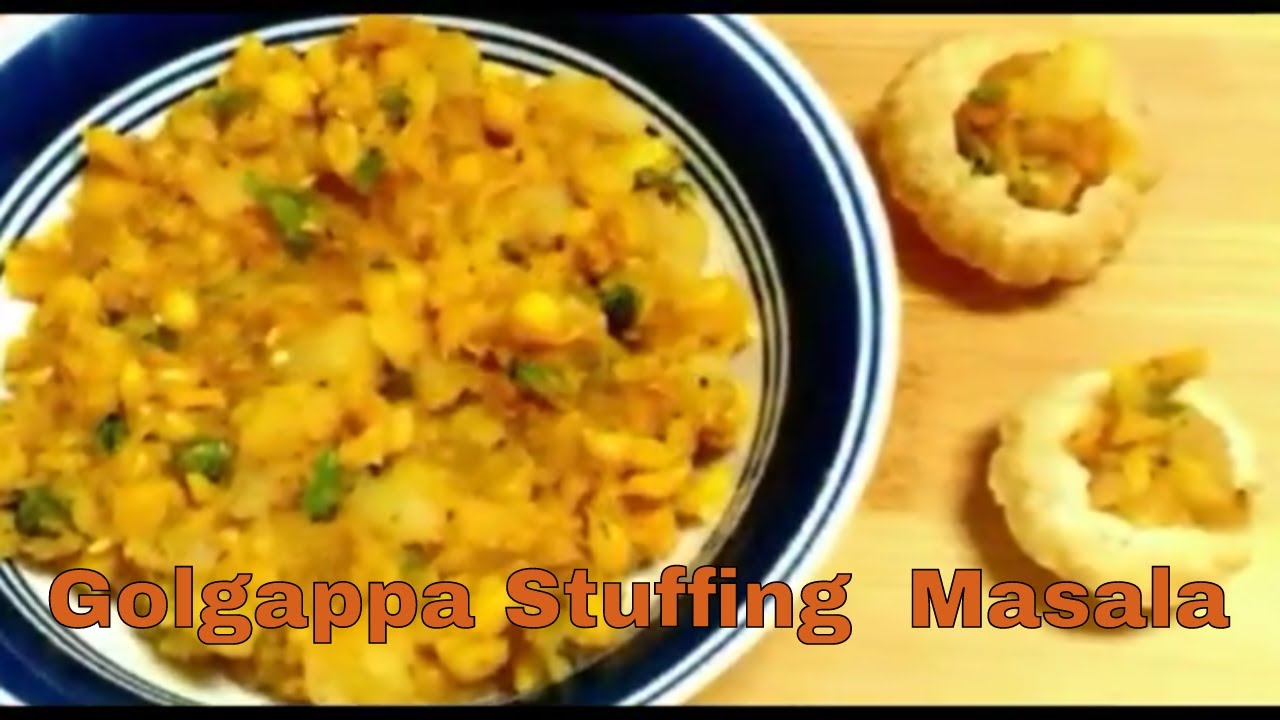 Golgappa\ Panipuri Stuffing Masala-Street food style | Filling for Panipuri ||Delicious food ...