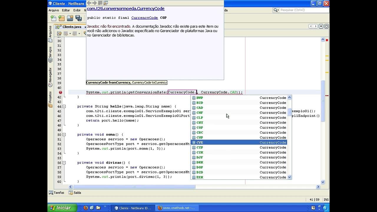T2Ti ERP - Java - Video Aula 11 - Consumindo Web Service Conversor de Moeda - Netbeans - YouTube
