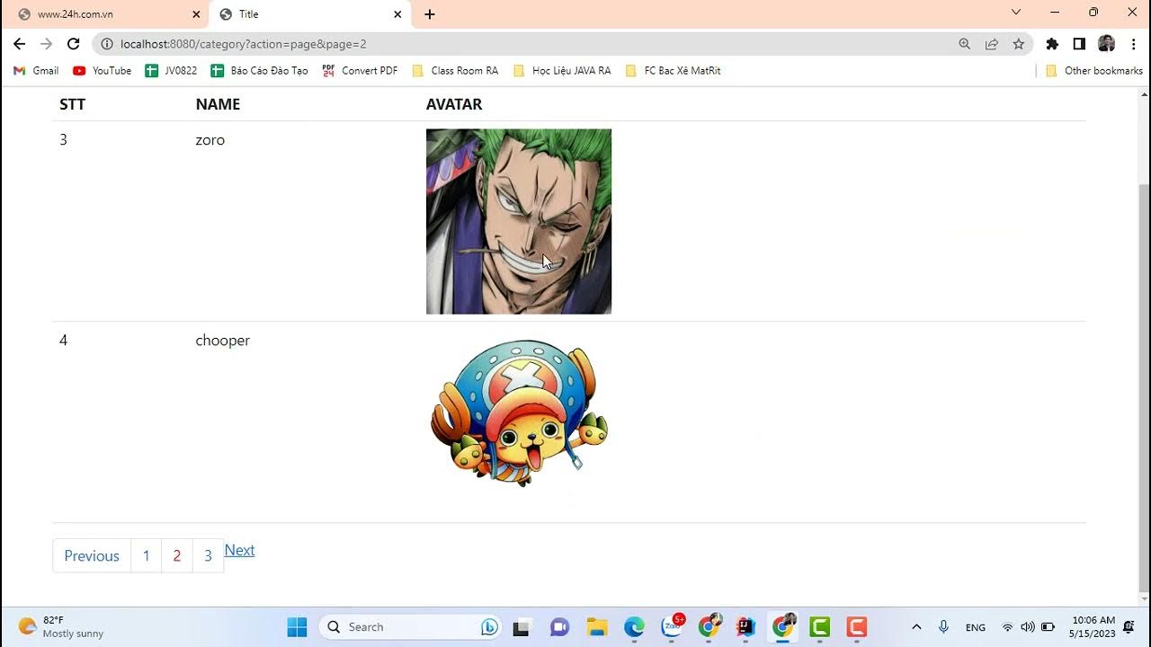 Pagination JAVA Servlet JV10 - YouTube