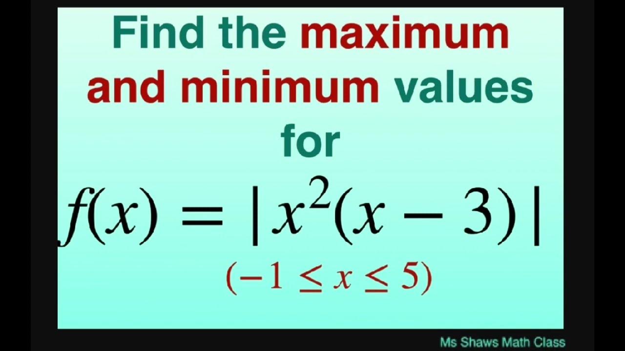 Find The Minimum And Maximum Values For F x x 2 x 3 Over 1 5 find-the-minimum-and-maximum-values-for-f-x-x-2-x-3-over-1-5