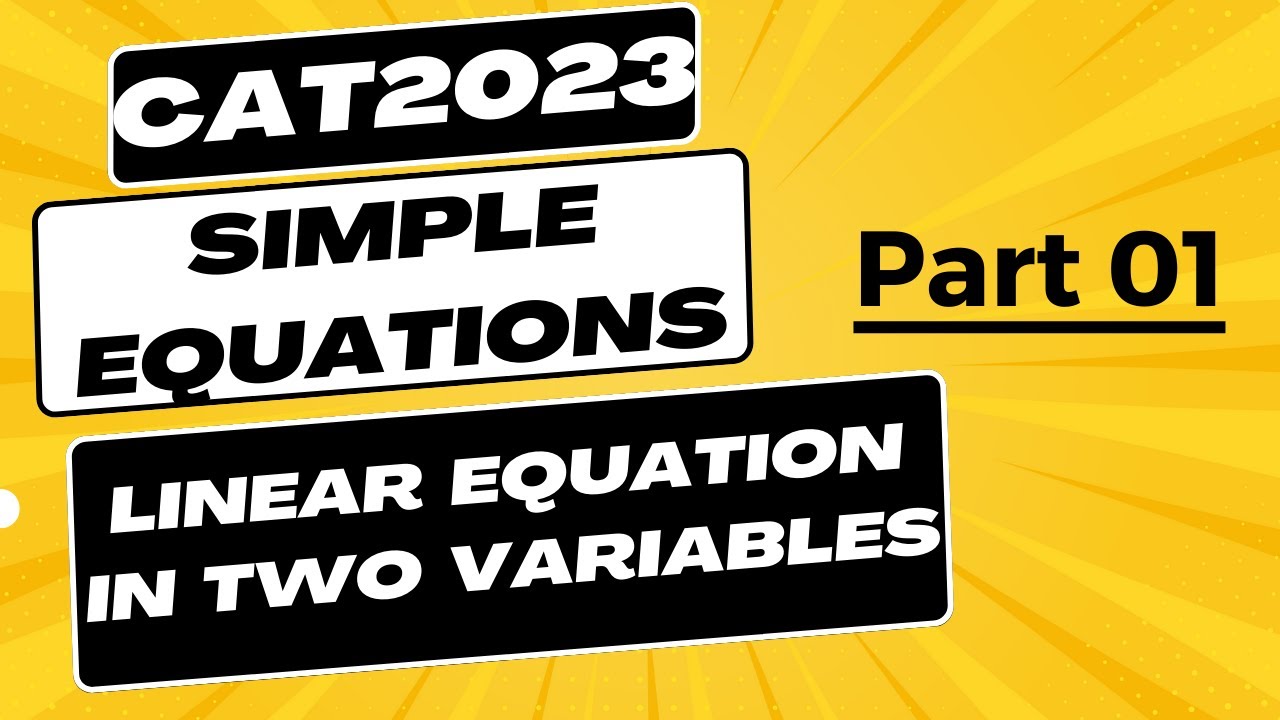 Simple Equations 01 | Linear Equations in One or Two Variables | Best ...