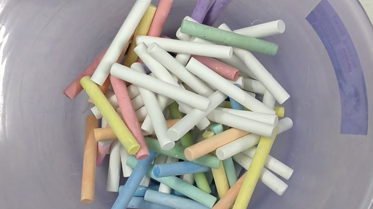 Chalk Crunchy Sound | Chalk lovers || White & Colour Chalk Breaking ...