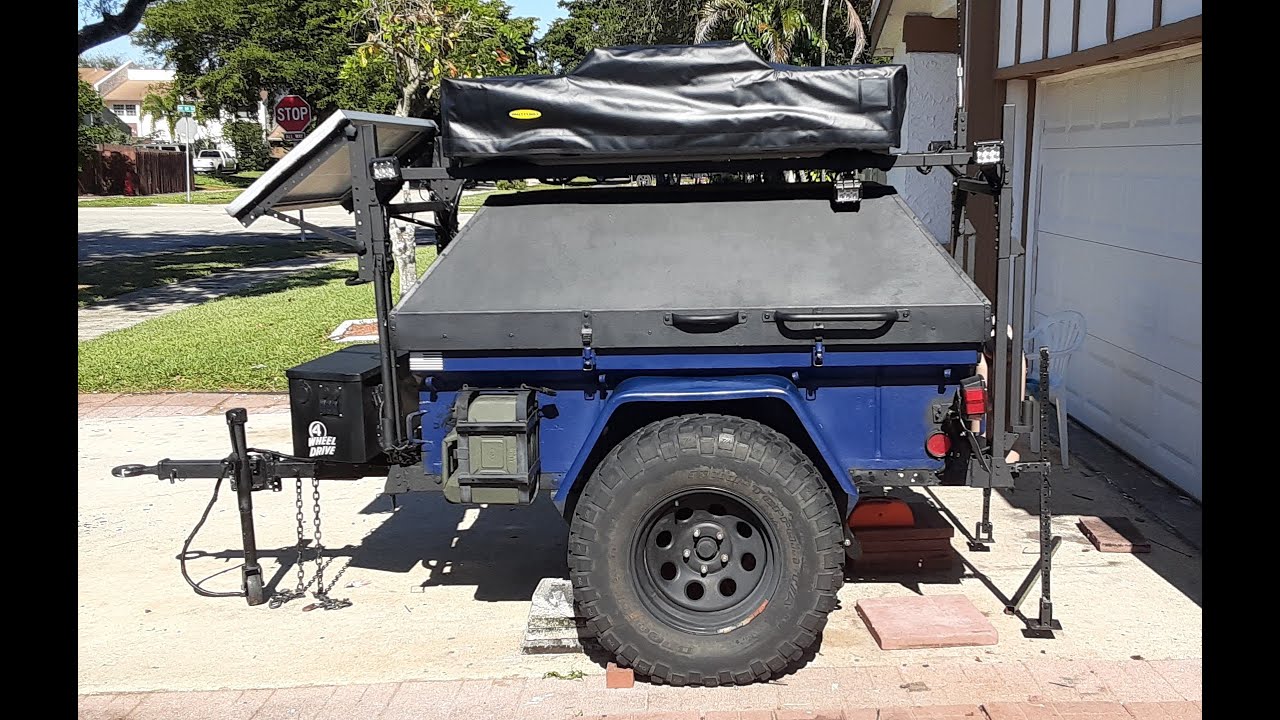 M416 Overland Trailer Walkaround - Telescoping Roof Top Tent Rack ...