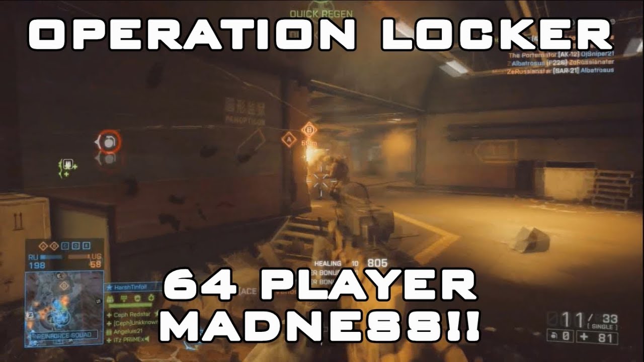 BF4 - OPERATION LOCKER 64 PLAYER MADNESS !! XBOX ONE GAMEPLAY - YouTube