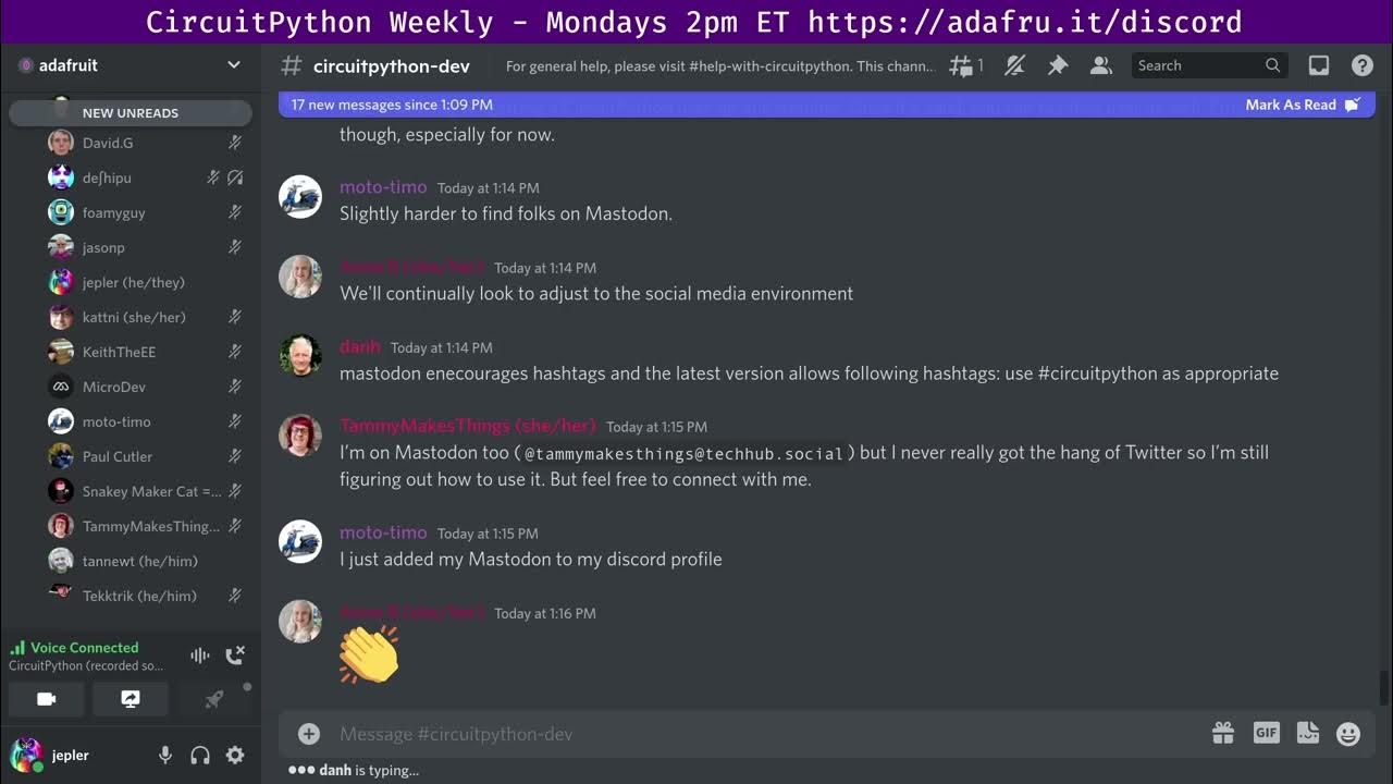 Circuitpython Weekly Meeting For November 14 2022 Circuitpython Circuitpython Adafruit Youtube