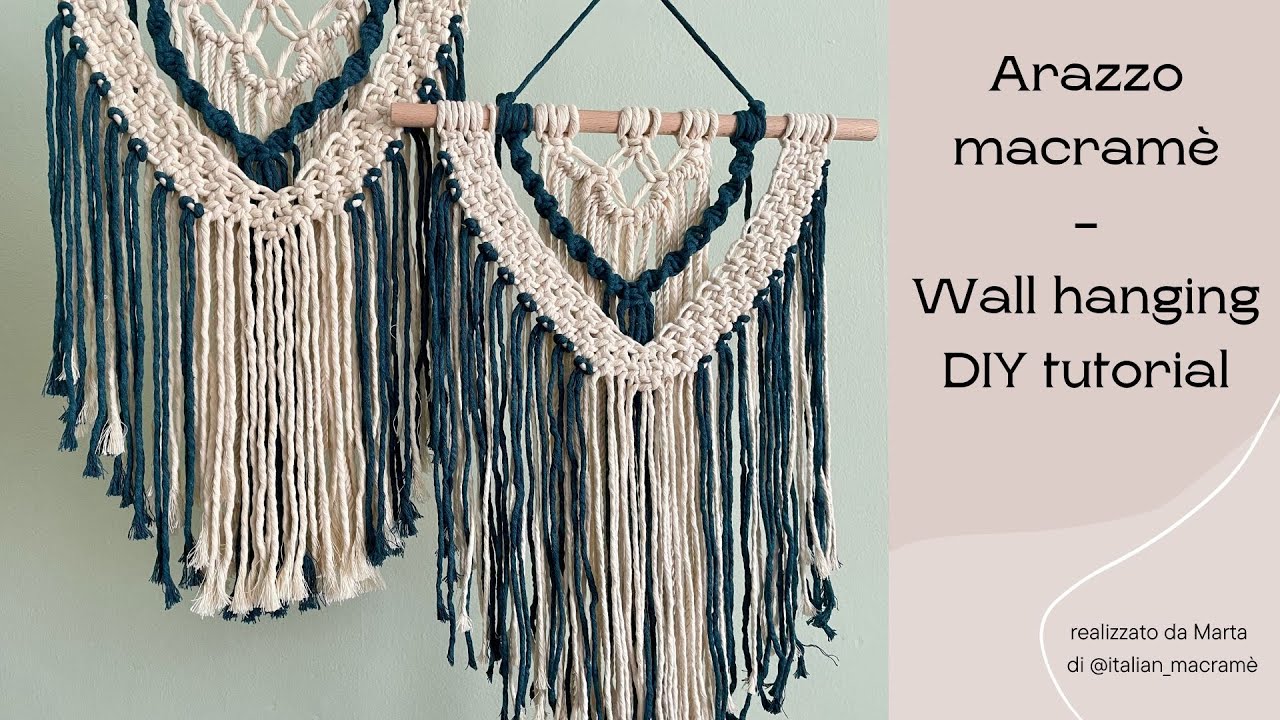Arazzo macramè tutorial | diy macrame wall hanging - YouTube