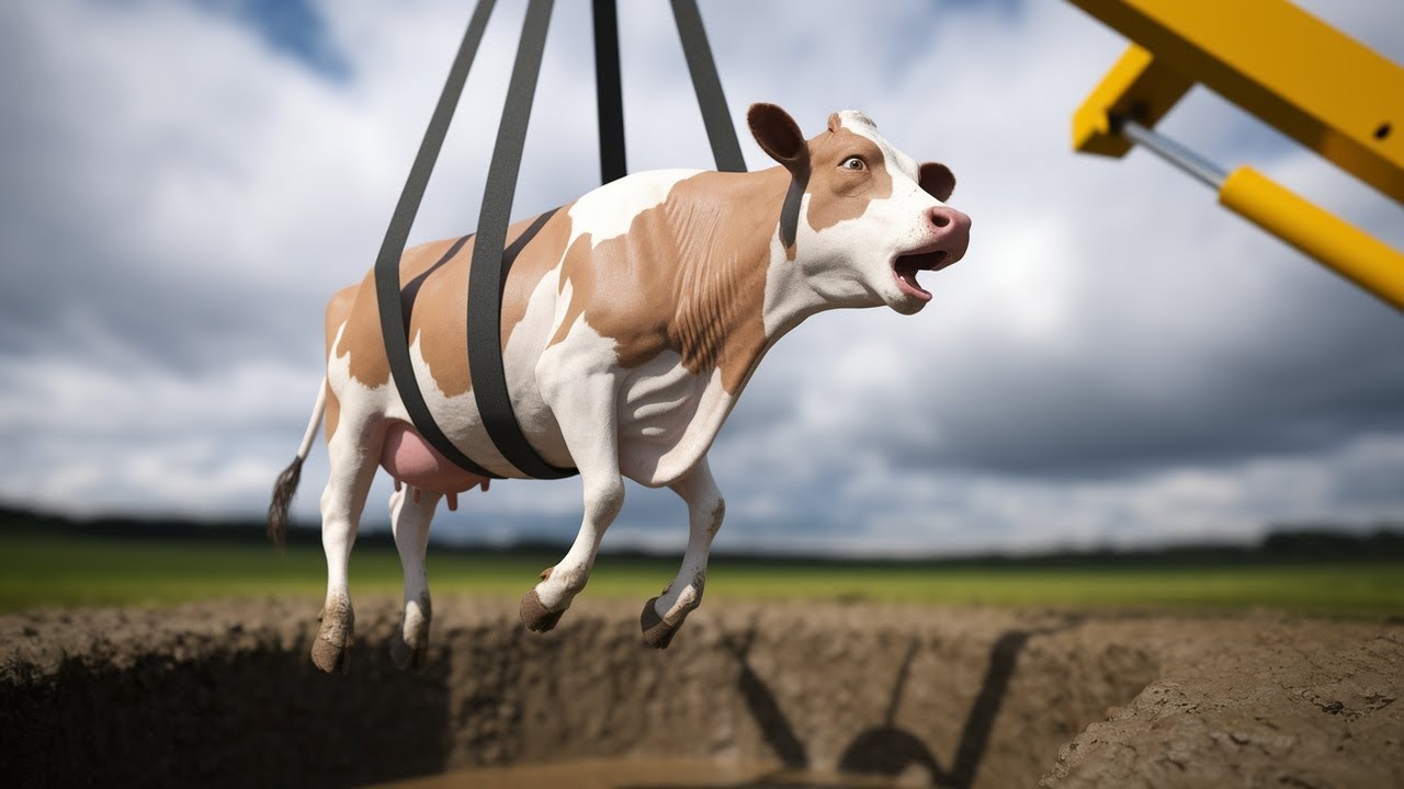 Epic Cow Rescue: Muddy Mission!#animals #crow #wildlifeconservation ...