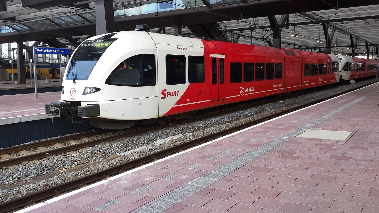 Arriva 5 bakken GTW-Spurt door Rotterdam Centraal als ledig-materieel ...