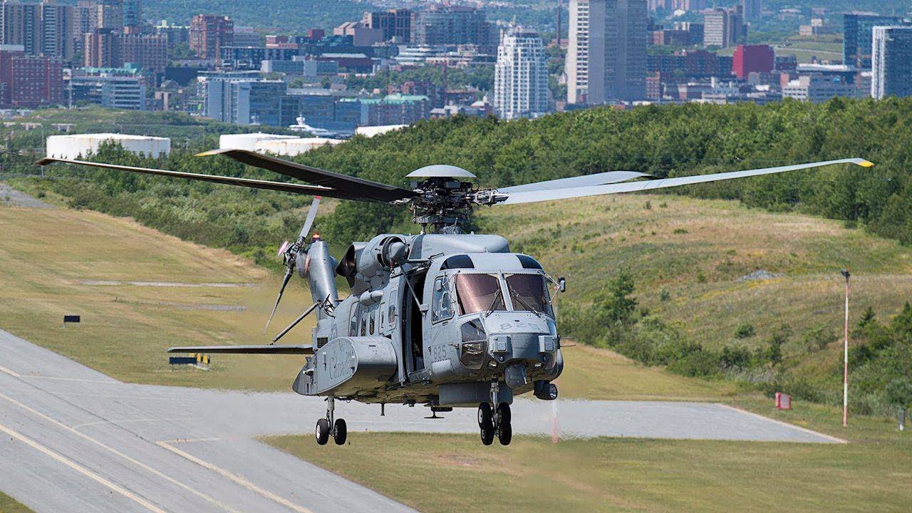 In the air over Halifax in one of Canada’s new Cyclone choppers - YouTube