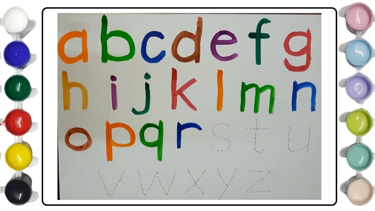 Learn Lowercase English Alphabets : Colorful Handwriting for Kids ...