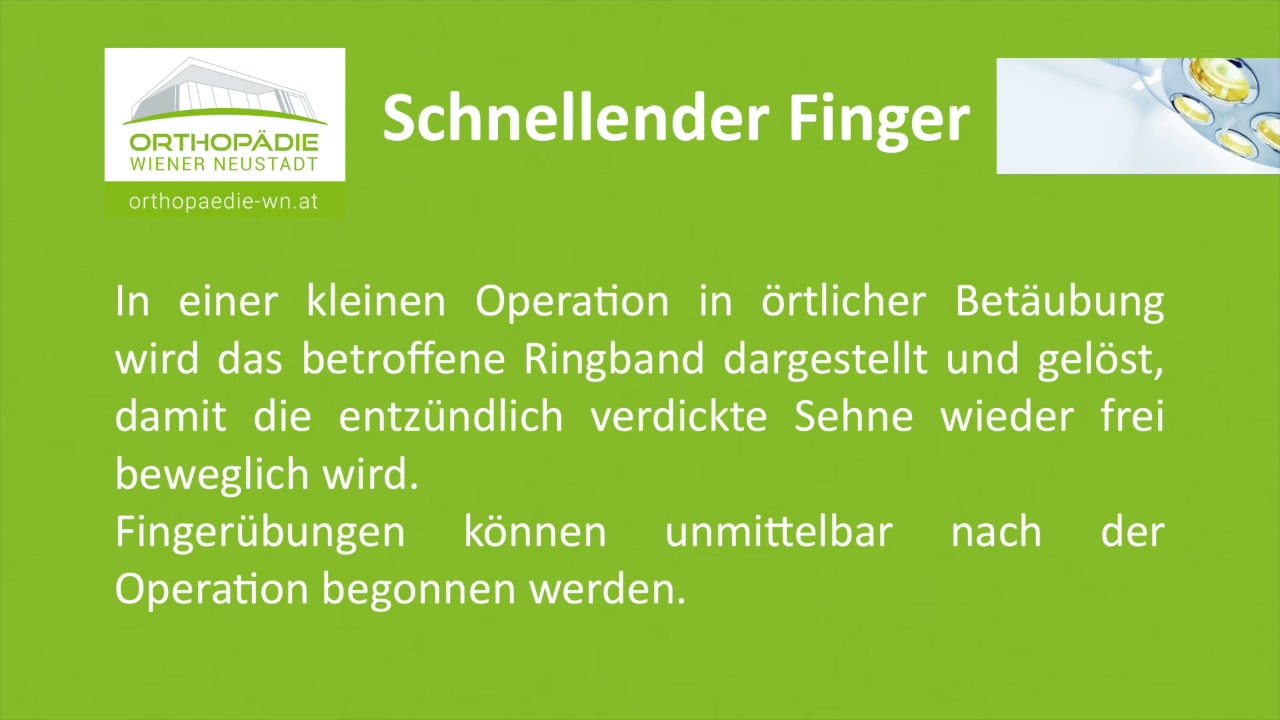 OP Info schnellender Finger - YouTube