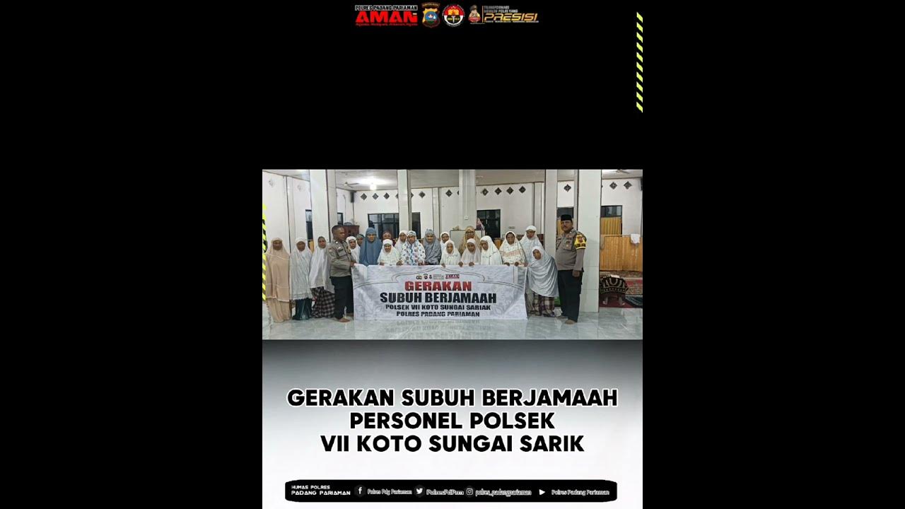 Gerakan Subuh berjamaah Polsek VII KOTO Sungai Sariak - YouTube