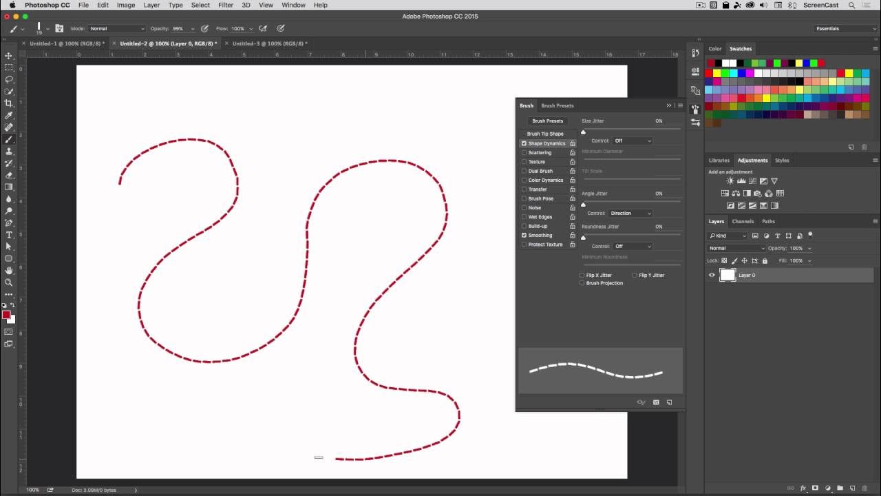 Create a Photoshop Custom Stitch Brush - YouTube