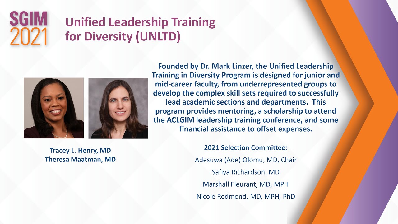 Unified Leadership Training for Diversity (UNLTD): Tracey L. Henry, MD - YouTube