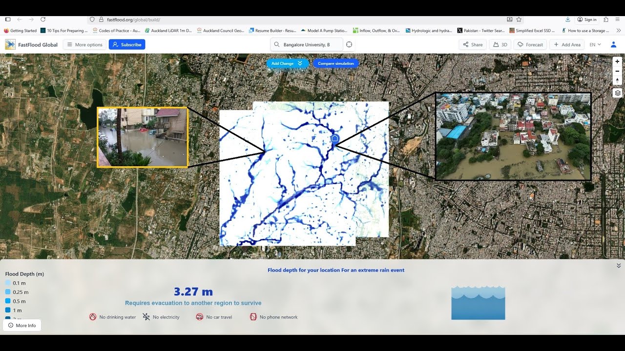 How to get Flood depth map for Bangalore and Around the Globe - YouTube