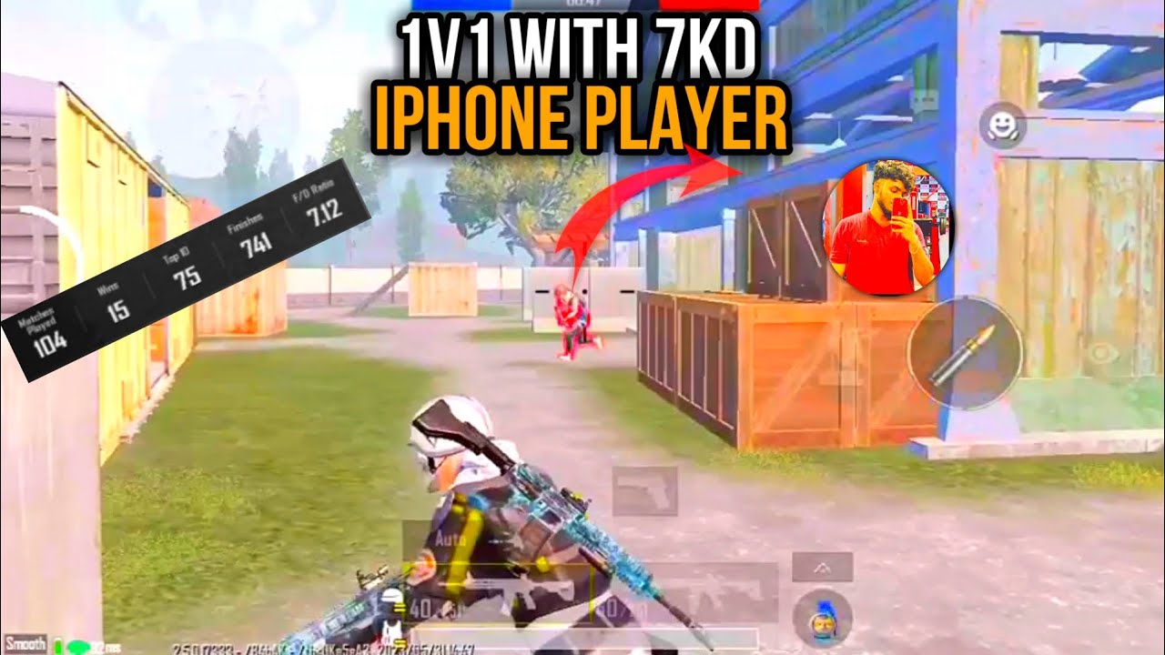 1v1 with 7KD IPHONE PLAYER | 1v1 room challenge | #bgmi1v1 #1v1tdm ...