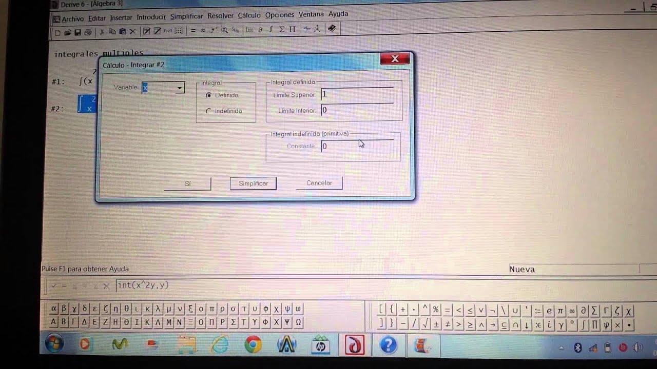 derive integrales multiples - YouTube