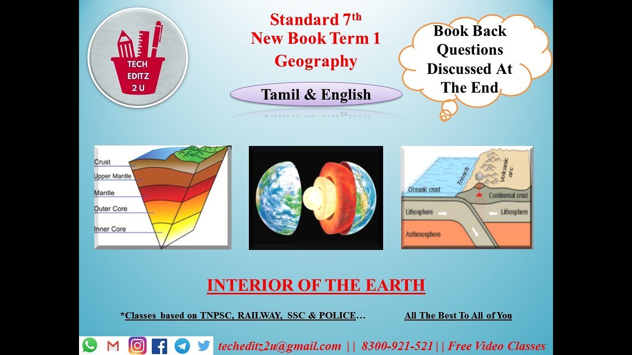 Interior Of The Earth | Std 7 | Geography | for TNPSC, SSC, RAILWAY ...