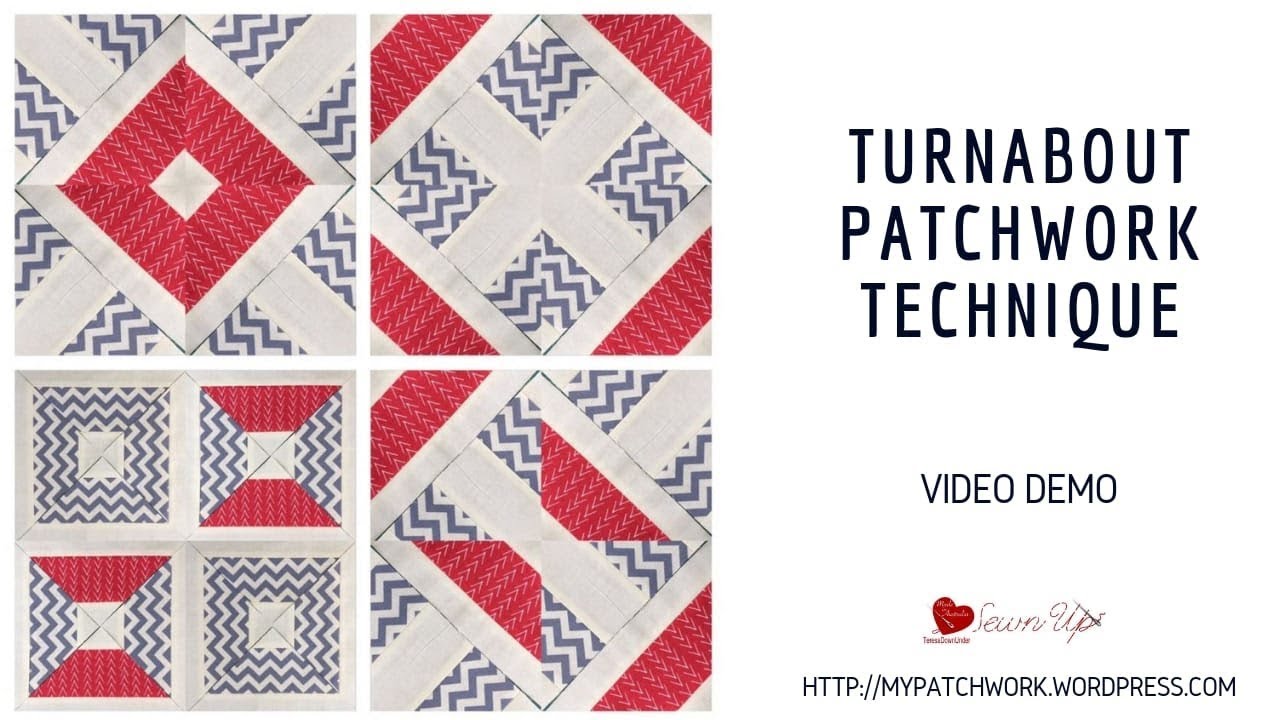 Turnabout patchwork technique - video demo - YouTube