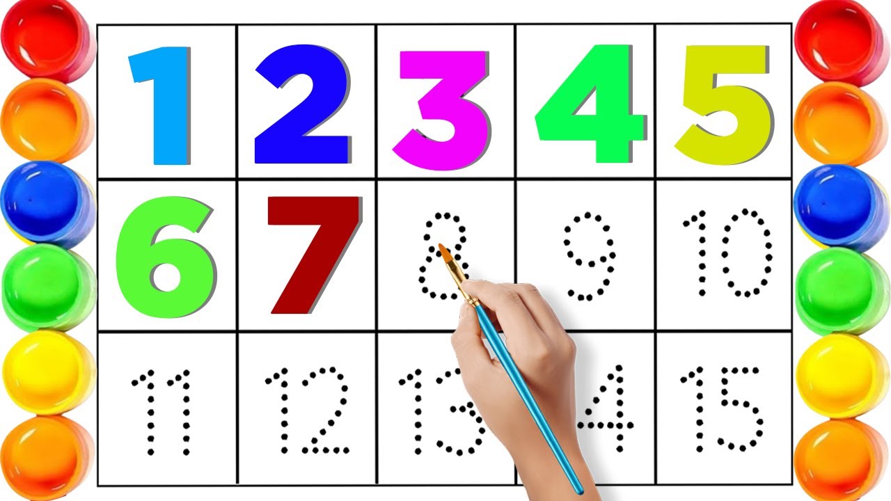 Learning numbers, one two three four, 123 counting, counting numbers ...
