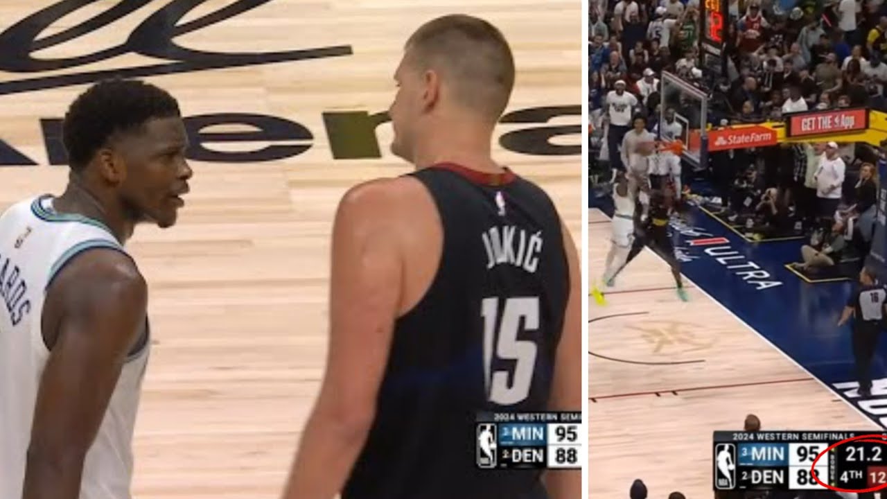 Jokic 'Rare' Confrontation w/ Ant after waving to the fans & Jaden dunk ...