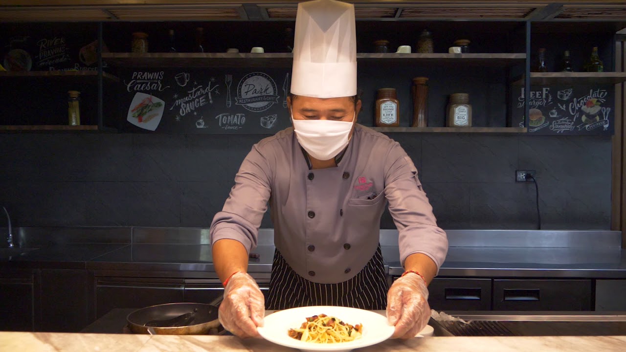 Chef Recommend Menu ; สปาเกตตีพริกทอดกระเทียมเบคอน - YouTube