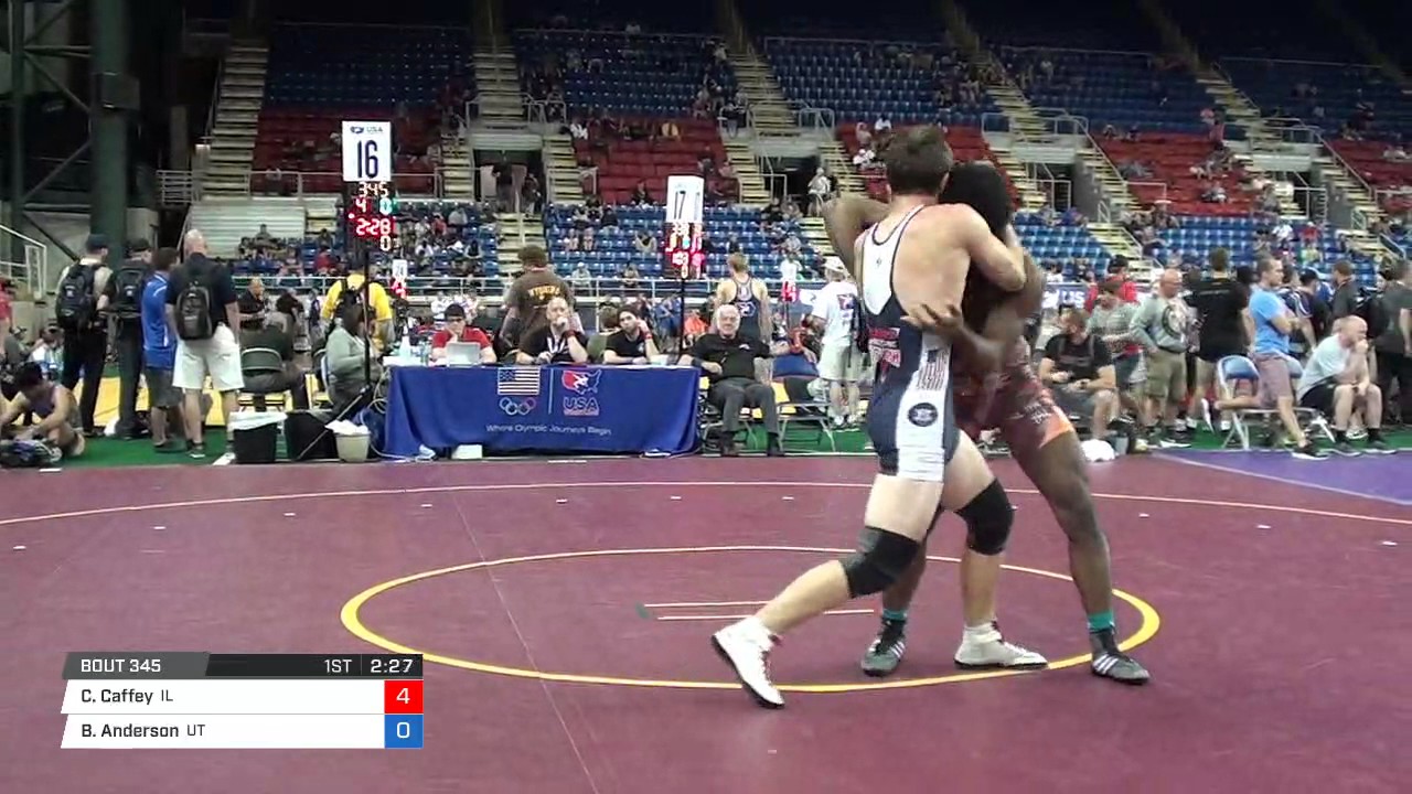 Junior GR 182 Round of 64 - Cameron Caffey (IL) vs. Byron Anderson (UT ...