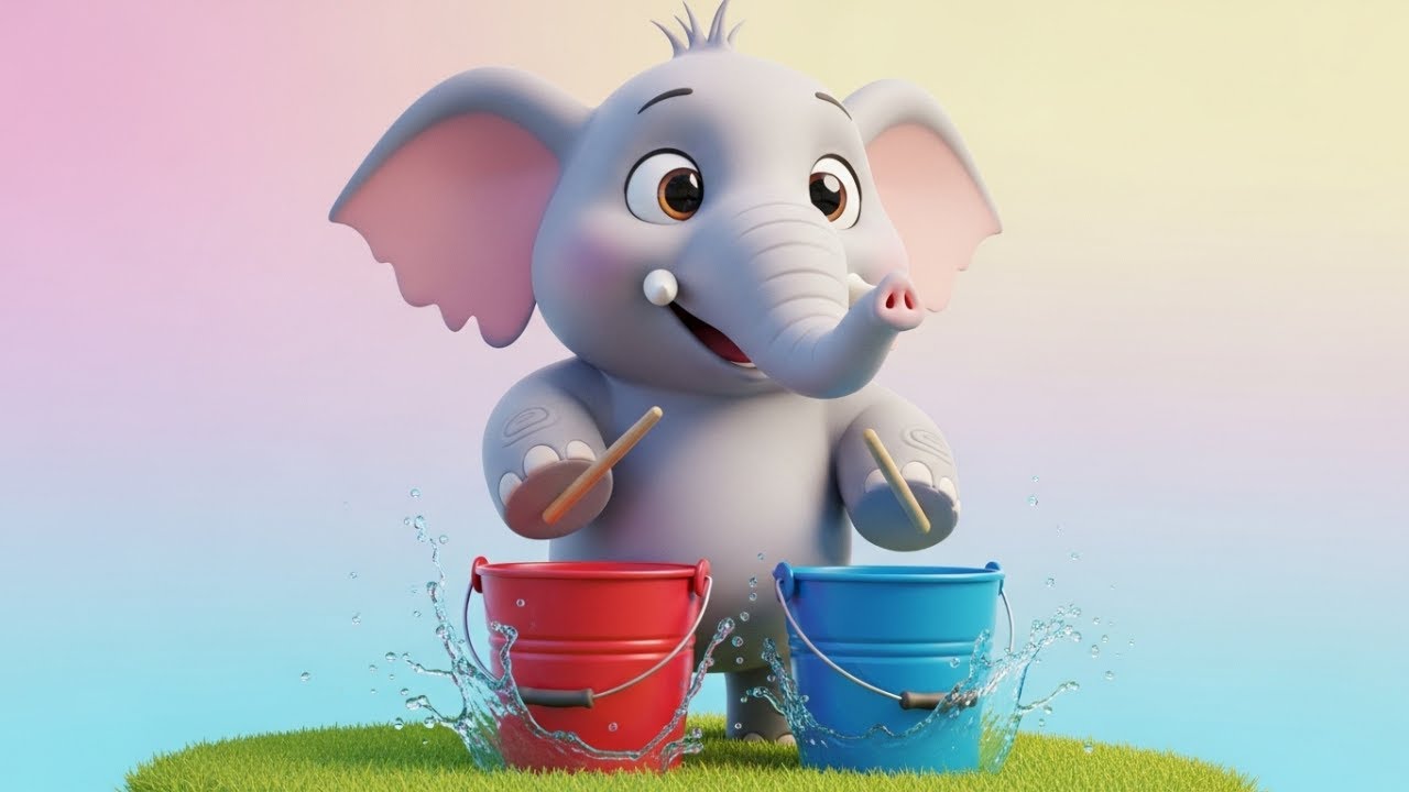 Ellie the Elephant Rhyme | Fun Animal Song for Kids | Animal Rhyme ...