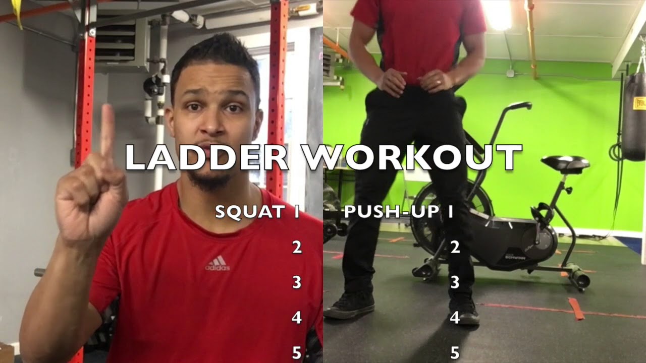 Ladder workout (squats & push-ups) - YouTube