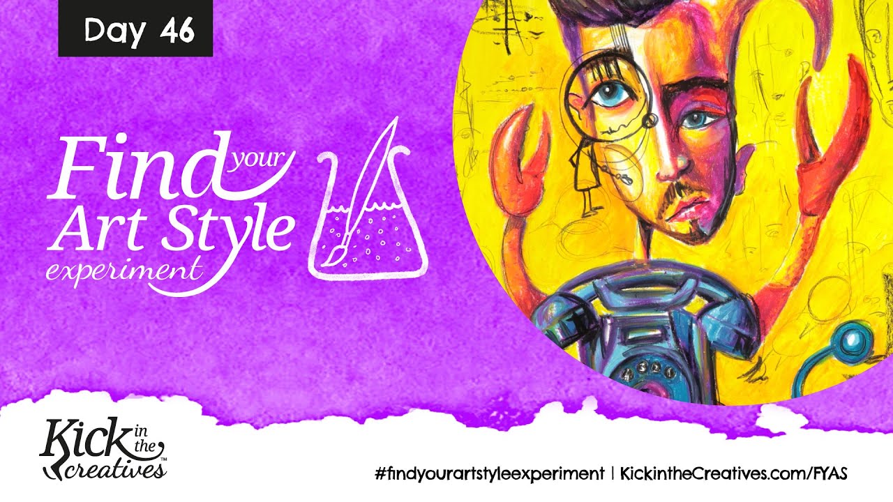 Find Your Art Style Experiment Day 46 - Surreal Mind Map Drawing - YouTube