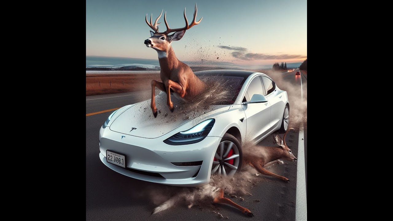 Our Tesla Hits a Deer - 1st stock trade in my $1,000,000 challenge ...