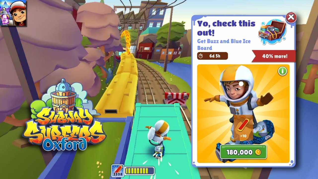 BUZZ WITH BLUE ICE BOARD! SUBWAY SURFERS OXFORD 2023 - YouTube