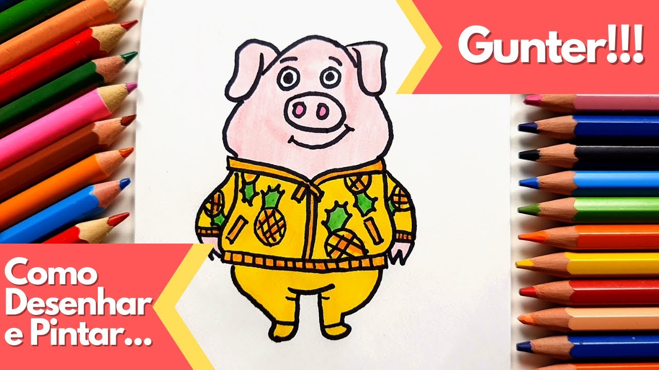 Como Desenhar e Pintar Gunter de Sing - YouTube
