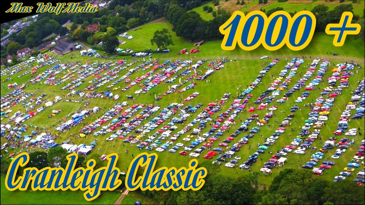 MASSIVE 1000+ CAR SHOW 4K Drone Footage Cranleigh Lions Classic Car ...