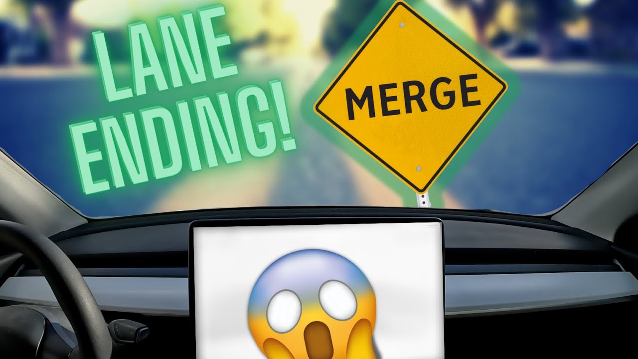 Tesla Full Self Driving LANE ENDING - MERGE & YIELD Improvements! | FSD ...