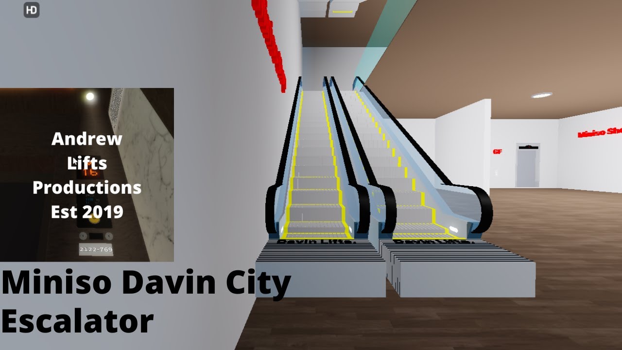Davin Lifts escalator at Miniso Davin City | Roblox - YouTube