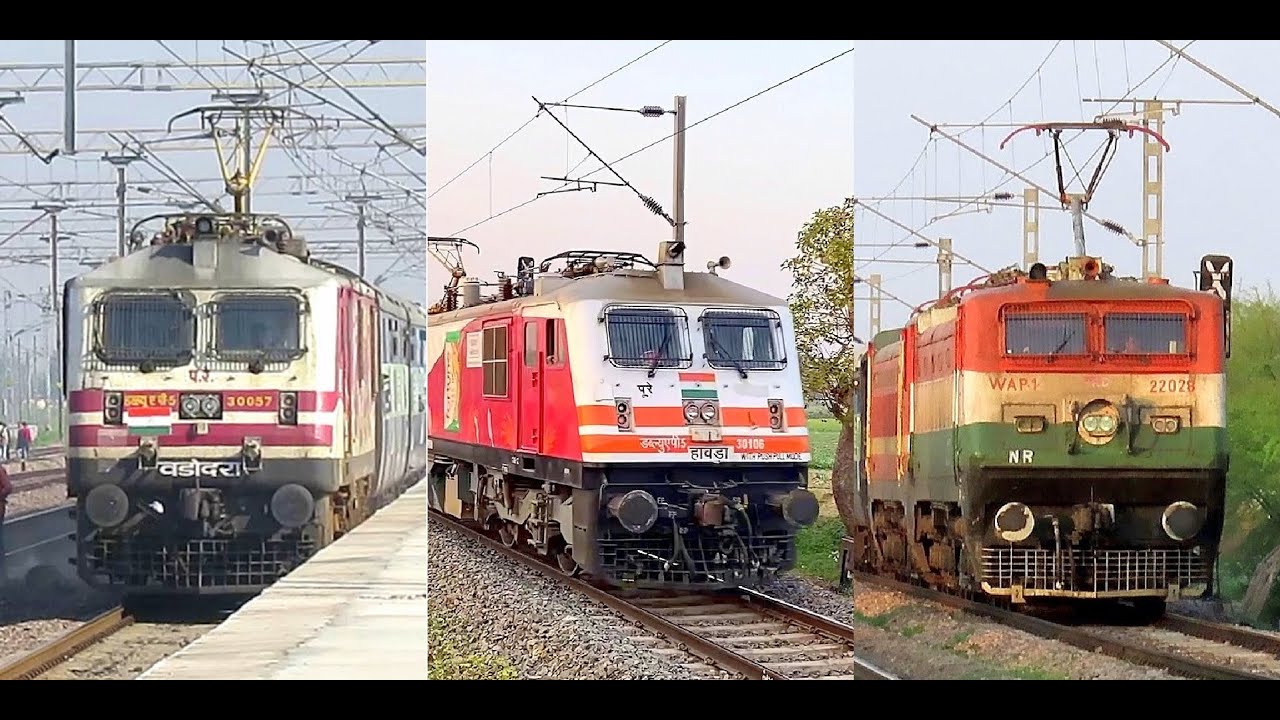 [5 in 1] Beautiful Livery WAP 7--WAP 5--WAP 1 || Colorful Locos INDIAN ...