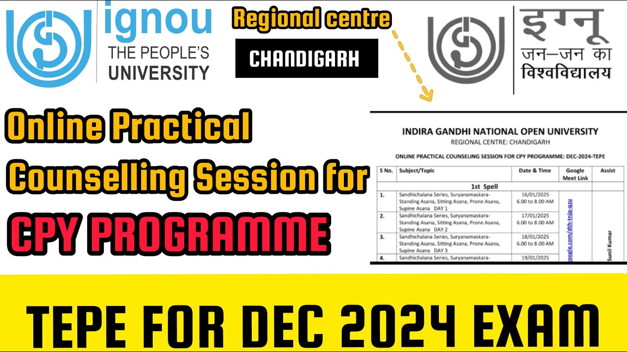 Schedule of Term End Practical Examination of CPY Programme for TEE ...