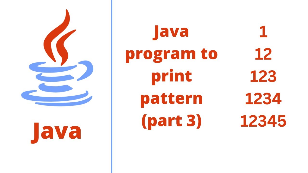 Java Program To Print Pattern part 3 YouTube Java Program To Print Pattern part 3 YouTube