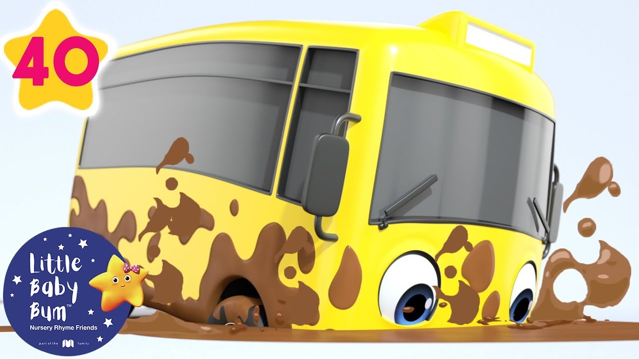 Stuck in The Mud Song - Go Buster the Yellow Bus | 40 min of Nursery ...