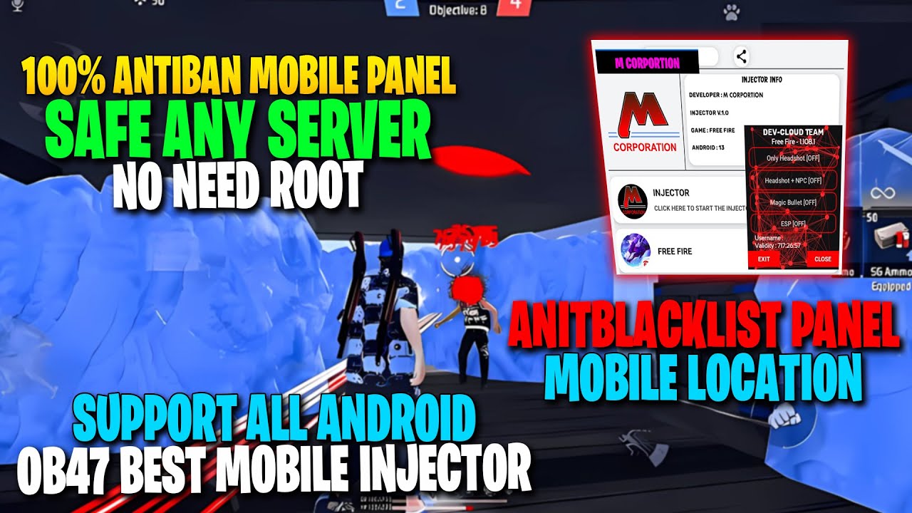 100% Safe Use Main ID Android Mobile Panel Free Fire Antiban Mobile ...