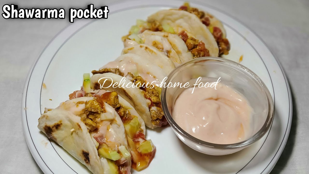 Mini chicken shawarma pocket recipe 😋 by Delicious home food - YouTube