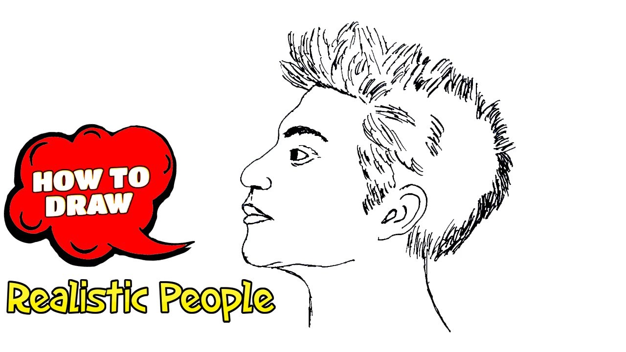 Realistic Line Drawings Of People