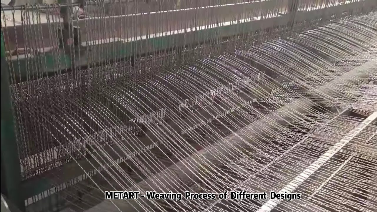Architectural Wire Mesh Production Process: From the setup of weaving ...