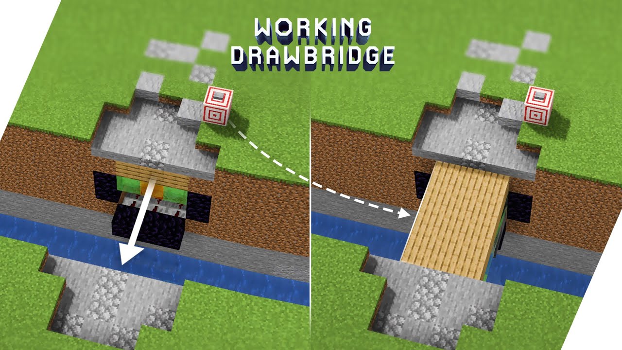 Cara Membuat Working Drawbridge - Minecraft Tutorial Indonesia - YouTube
