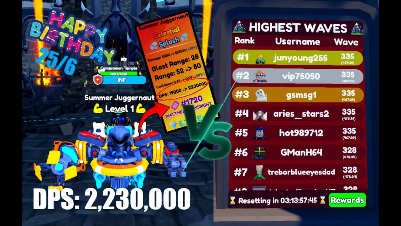 SUMMER JUGGERNAUT VS ENDLESS MODE | TOILET TOWER DEFENSE | - YouTube