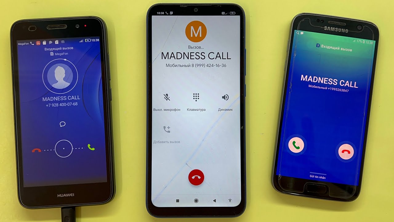 Samsung Galaxy S7 and HUAWEI Y3 2017 Incoming Call & Xiaomi Redmi 9C ...