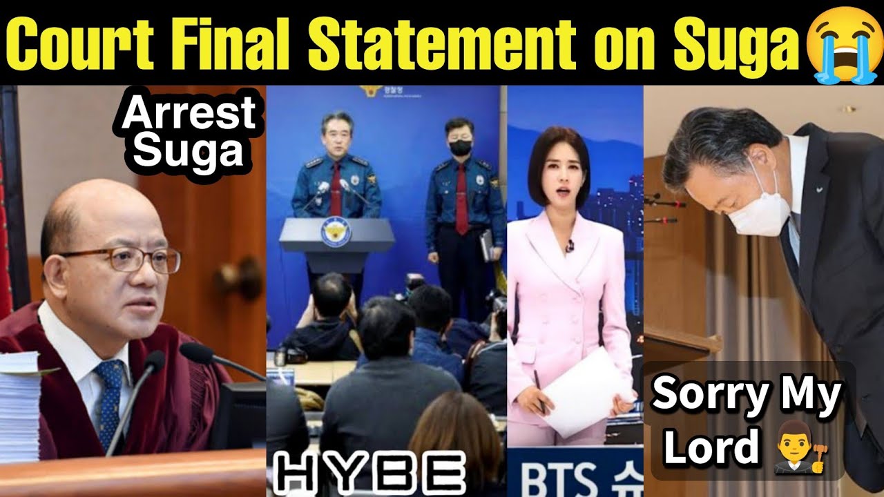 Court Final Statement on Suga Arrest 😭 BTS Suga Going Jail Confirm 💔 ...